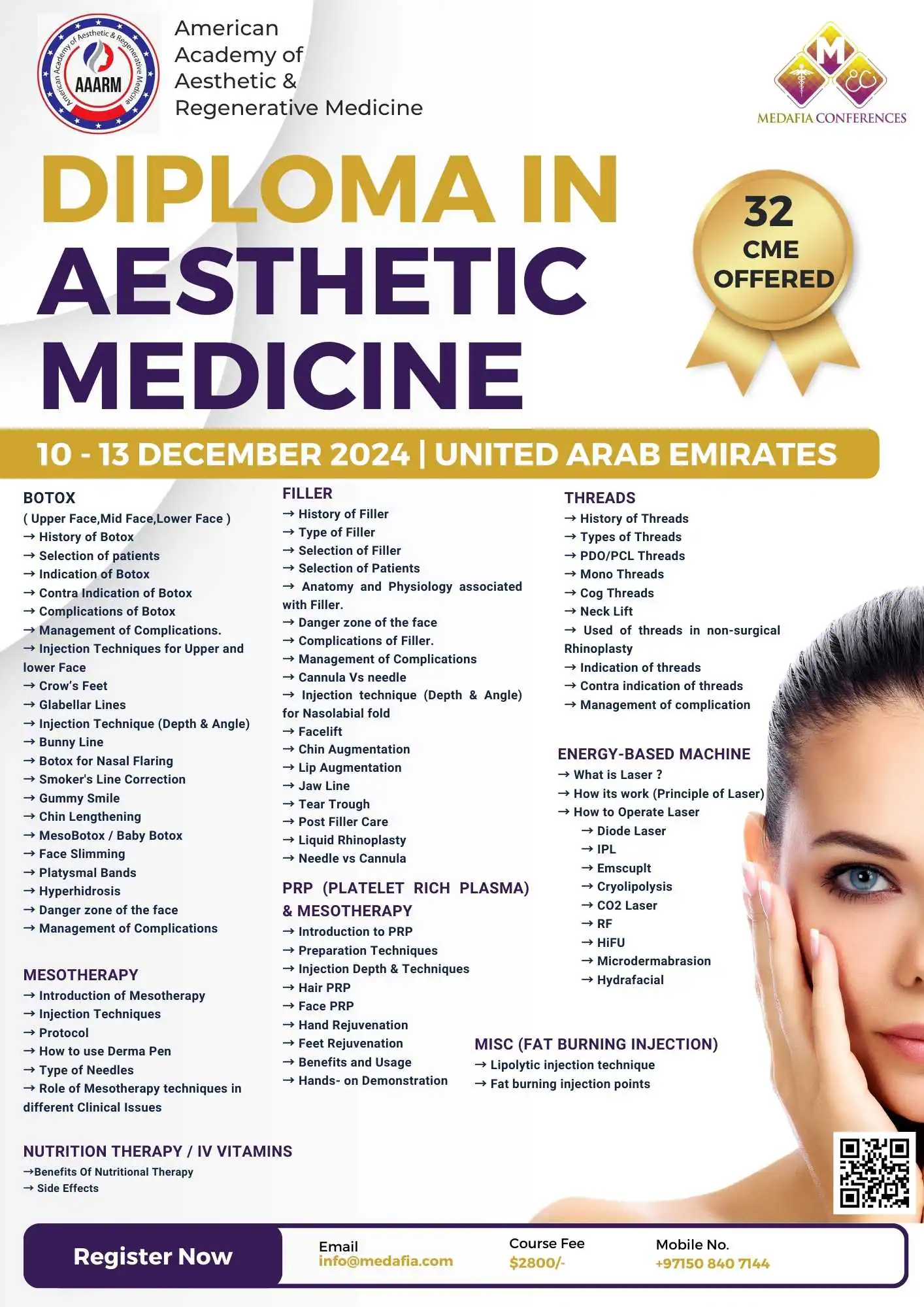 Diploma in Aesthetic Medicine - Medafia - Medical Training and ...